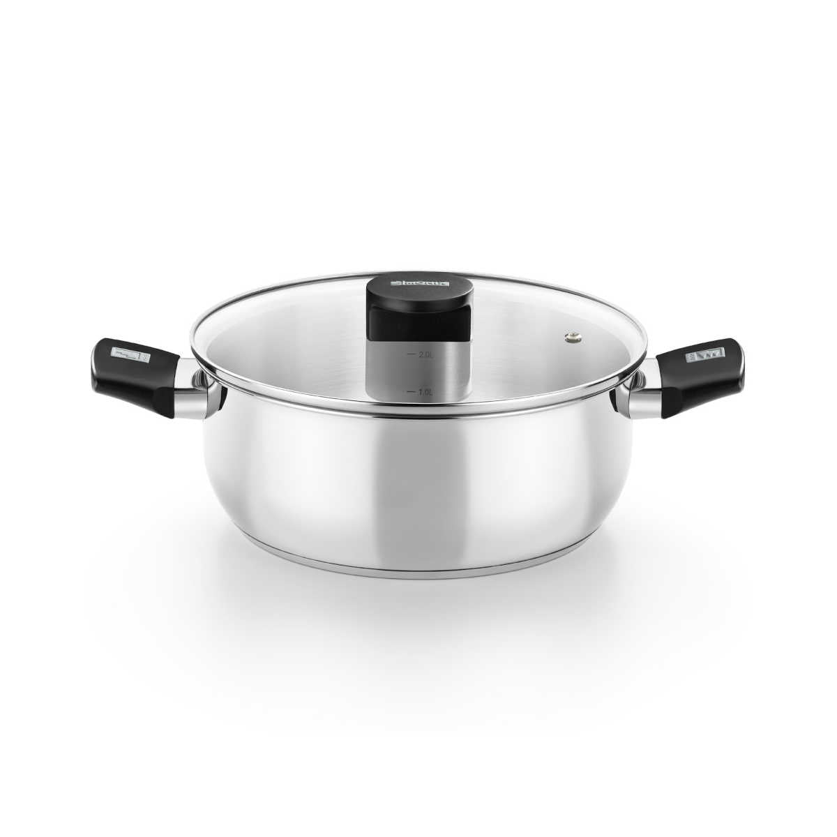Elite Stainless Steel Casserole with Glass Lid