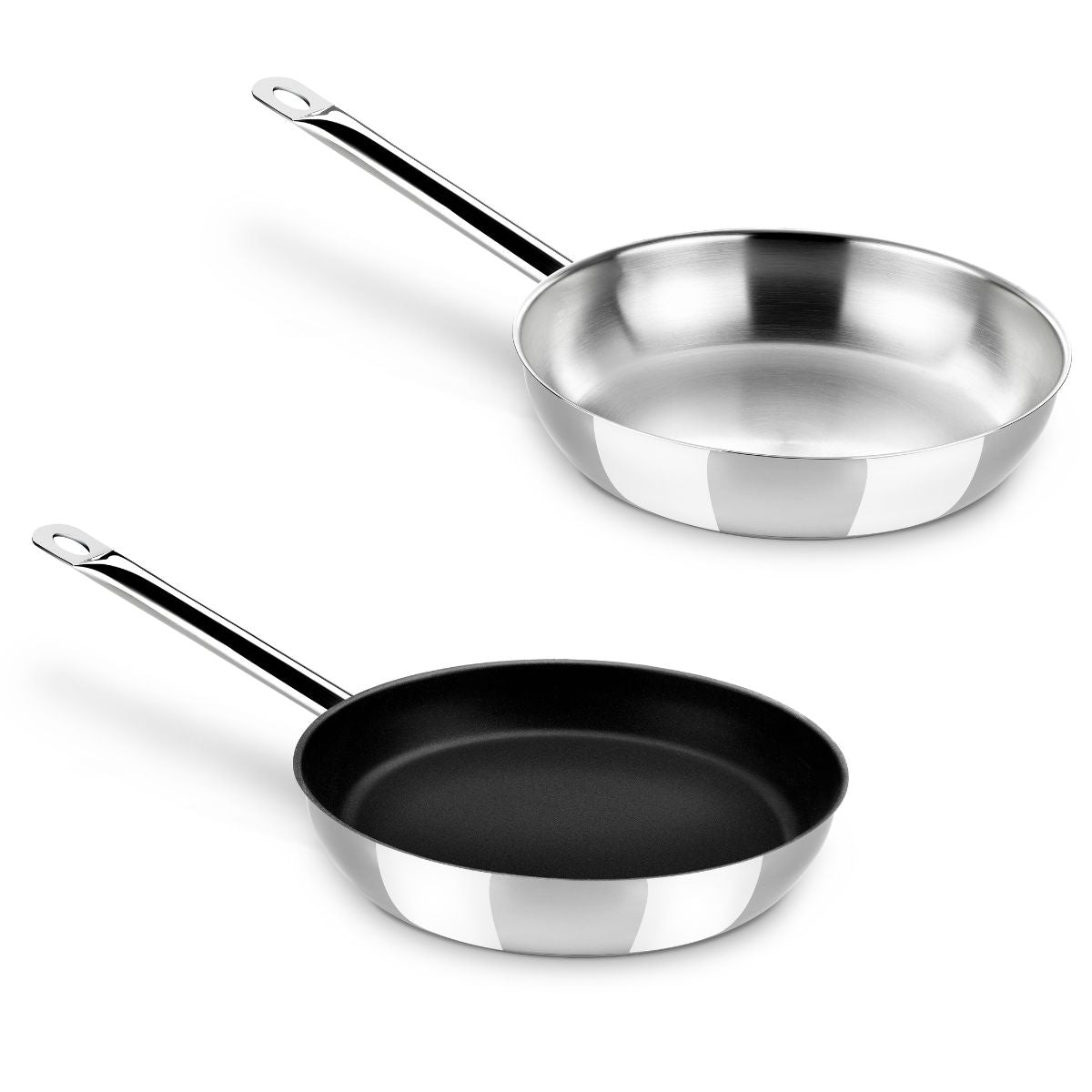 Set of 2 Chef pans with non-stick and non-stick coating